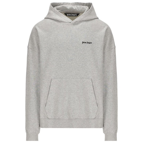 Palm Angels Embroidered Logo Grey Hoodie – LuxeLoopCollective